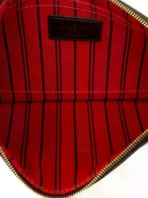 LOUIS VUITTON 2009 Damier Ebene Neverfull Mm Pouch