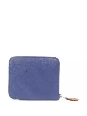 Hermès Silk In Compact Leather Wallet