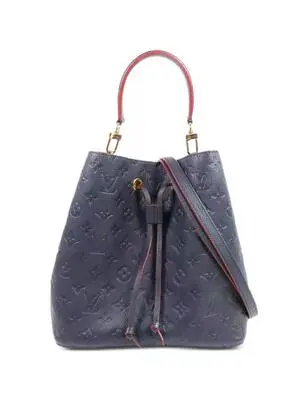LOUIS VUITTON Mm Néonoé Monogram Empreinte Tote Bag - Blue