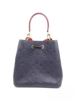 LOUIS VUITTON Mm Néonoé Monogram Empreinte Tote Bag - Blue