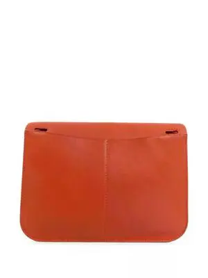 Hermès Mini Halzan Leather Shoulder Bag - Orange