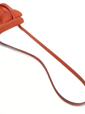 Hermès Mini Halzan Leather Shoulder Bag - Orange