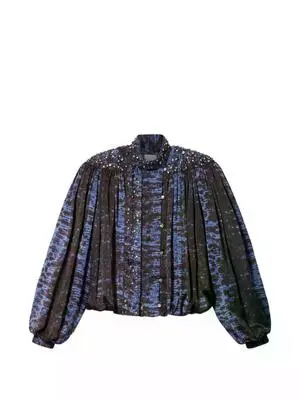 Isabel Marant Étoile Loyra Embellished Silk Blouse