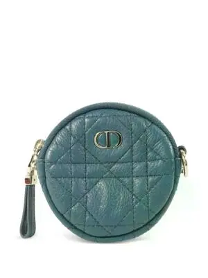 Dior Caro Cannage Coin Purse - Blue