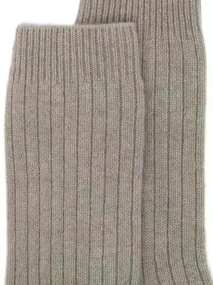 N.peal Ribbed-knit Cashmere Socks