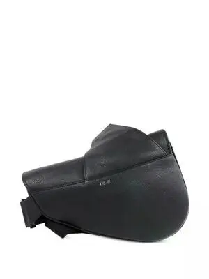 Dior Saddle Leather Shoulder Bag - Black