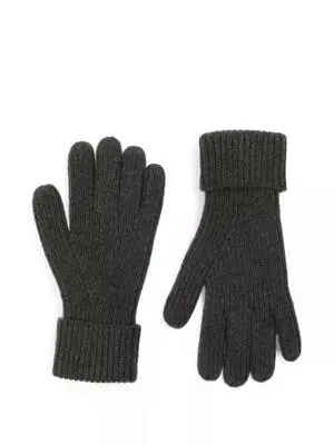 N.peal Ribbed-knit Cashmere Gloves - Grey