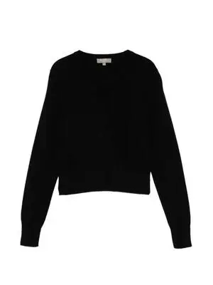 N.peal Covered Button Cashmere Cardigan - Black