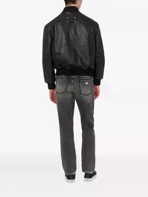 Moschino Logo-plaque Leather Jacket