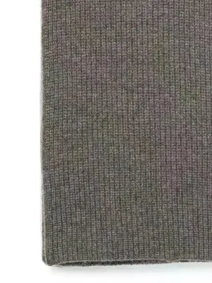 N.peal Ribbed Cashmere Scarf - Grey