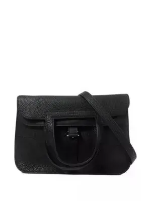 Hermès Halzan Leather Shoulder Bag - Black