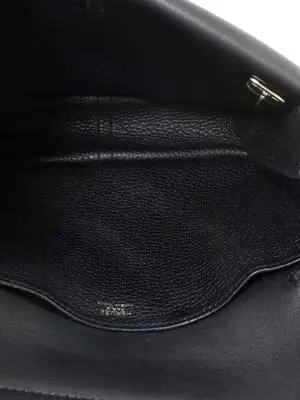 Hermès Halzan Leather Shoulder Bag - Black