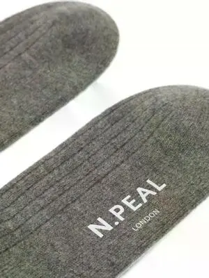 N.peal Ribbed-knit House Socks