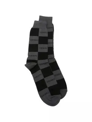 Iceberg Logo-print Checkered Socks