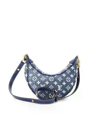 LOUIS VUITTON Loop Handbag Monogram Jacquard Denim Hobo Bag