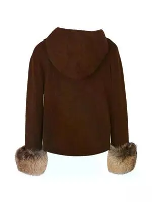 IZAAK AZANEI Fur-trimmed Drawstring Hoodie