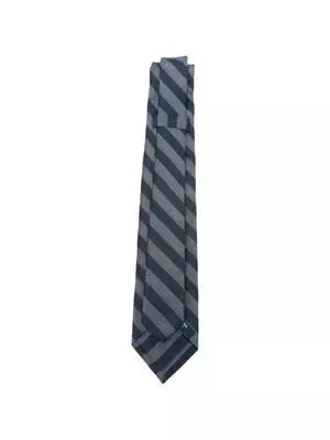 BARBA NAPOLI Striped Tie - Blue