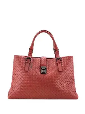 Bottega Veneta Roma Bag Intrecciato Nappa Medium Tote Bag - Pink