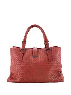 Bottega Veneta Roma Bag Intrecciato Nappa Medium Tote Bag - Pink