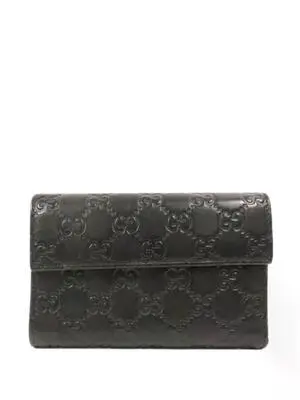 Gucci Logo-print Flap Wallet Black