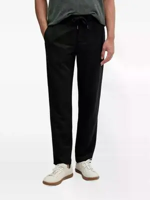 Marc O'polo Drawstring-waist Straight-leg Trousers - Black