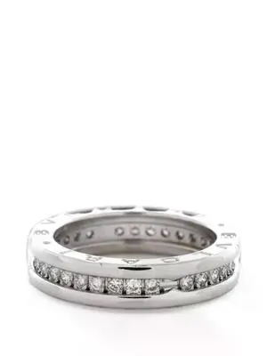 BVLGARI B.zero1 One Band 18k White Gold And Diamonds Ring - Silver