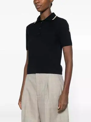 Moncler Logo-patch Knit Polo Shirt