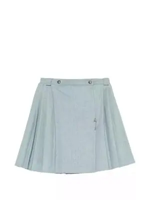 Versace 1980s Pleated Safety-pin Mini Skirt