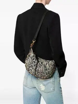 Isabel Marant Étoile Oskan Moon Zebra-pattern Shoulder Bag