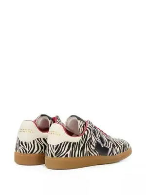 Isabel Marant Étoile Bryce Zebra-print Leather Sneakers - White