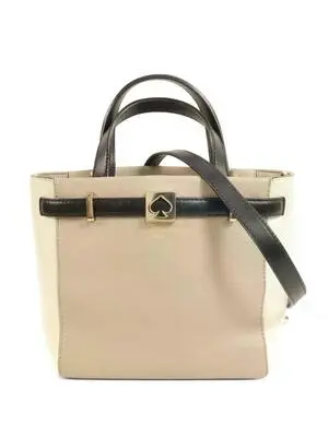 Kate Spade New York Ghw 2 Way Logo-plaque Shoulder Bag - Brown