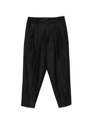 LOW BRAND Zen Pleated Elasticated-waistband Trousers - Black