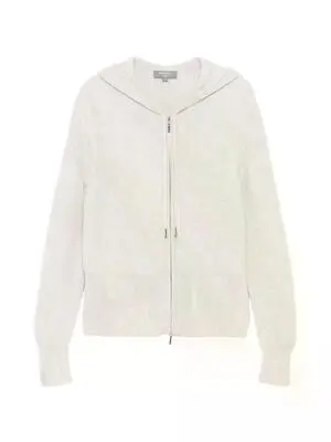 N.peal Honeycomb-knit Zip-up Hoodie - Neutrals