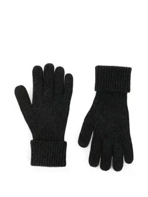 N.peal Ribbed-knit Gloves - Grey
