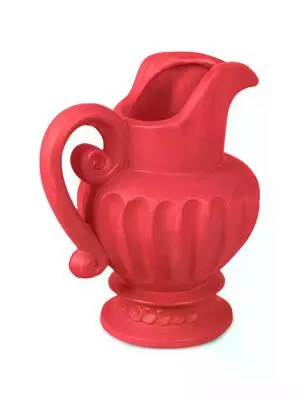 SELETTI Fluted Terracotta Vase - Red