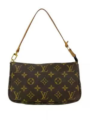 LOUIS VUITTON 1998 Monogram Pochette Accessoires Shoulder Bag - Brown
