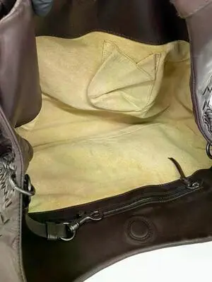 Bottega Veneta 2012-2026 Intrecciato Campana Hobo Bag - Brown