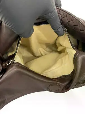 Bottega Veneta 2012-2026 Intrecciato Campana Hobo Bag - Brown