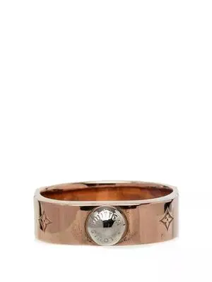 LOUIS VUITTON 2016 Rose Gold Plated Nanogram Ring Costume Ring - Pink