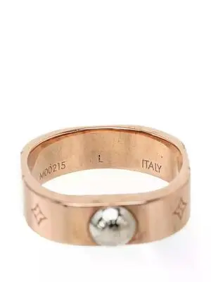 LOUIS VUITTON 2016 Rose Gold Plated Nanogram Ring Costume Ring