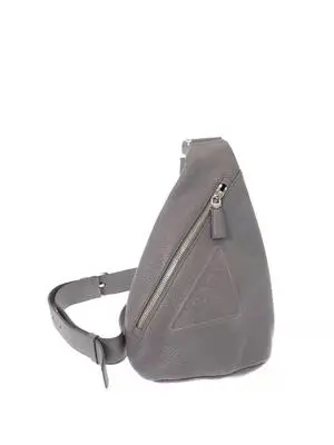 Prada 2000-2026 Vitello Daino Logo Embossed Sling Bag Crossbody Bag