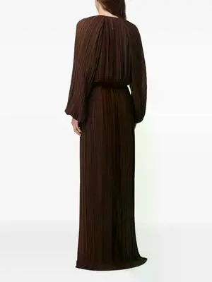 Fabiana Filippi Pleated Ruffled Maxi Dress