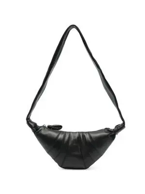 LEMAIRE Croissant Leather Shoulder Bag - Black