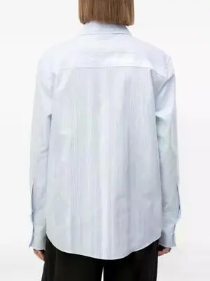 Hugo Stripe-print Logo-plaque Shirt