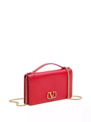 Valentino Garavani Vlogo Signature Leather Shoulder Bag