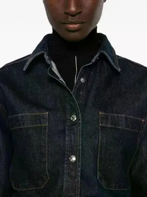 ANINE BING Samy Contrast-stitch Denim Shirt