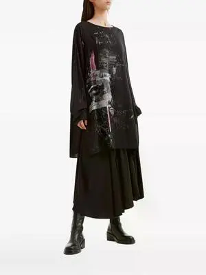 Y’s Graphic-print Long-sleeve Top