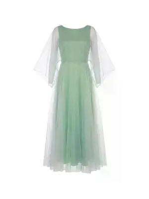 Valentino Garavani Tulle-layered Flared Dress - Green