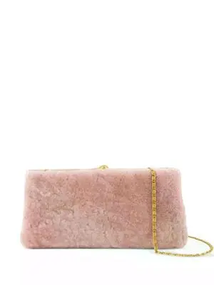 BY MALENE BIRGER Ellon Shearling Clutch Bag - Pink