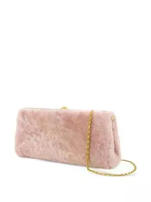 BY MALENE BIRGER Ellon Shearling Clutch Bag - Pink
